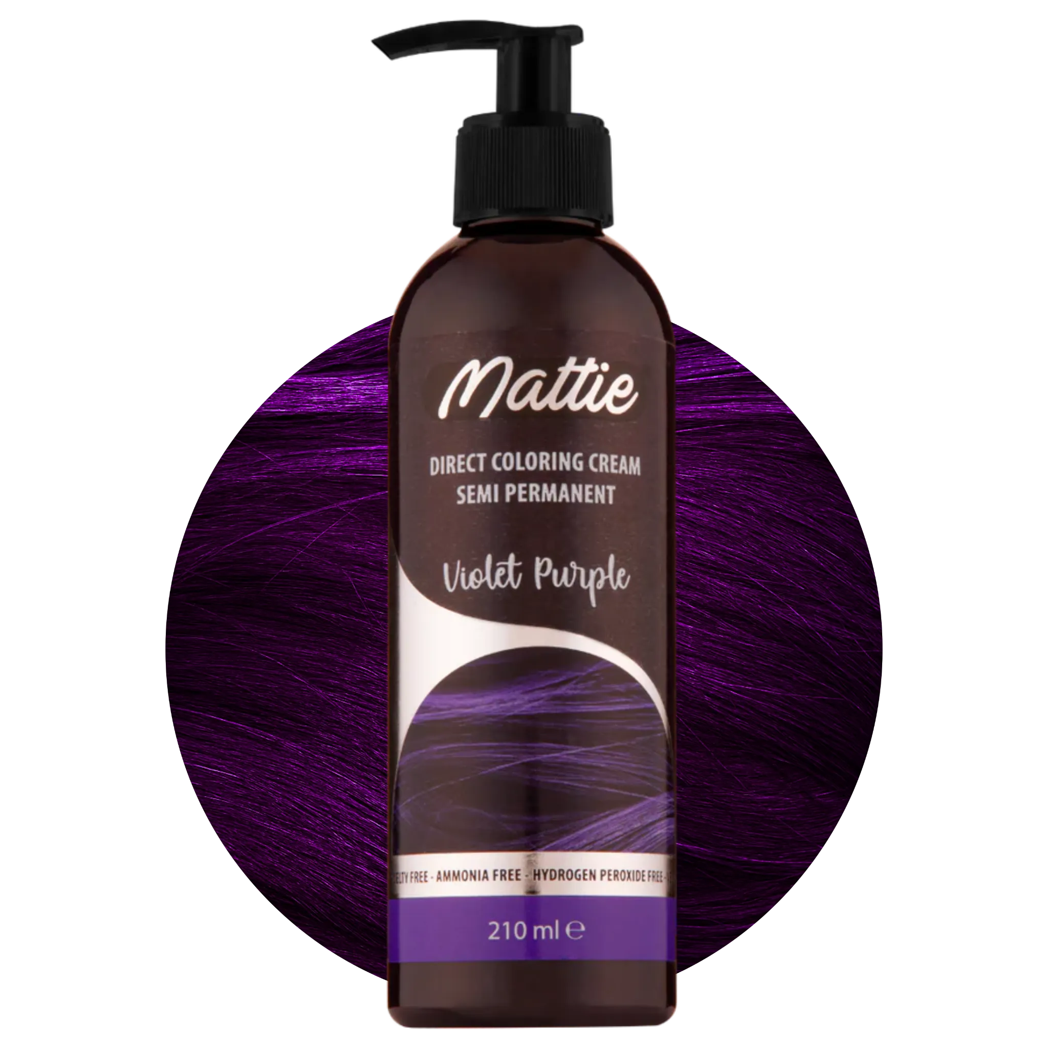 Mattie Violet Purple - Vegan Semi-Permanent Direct Dye Hair Color Crea ...